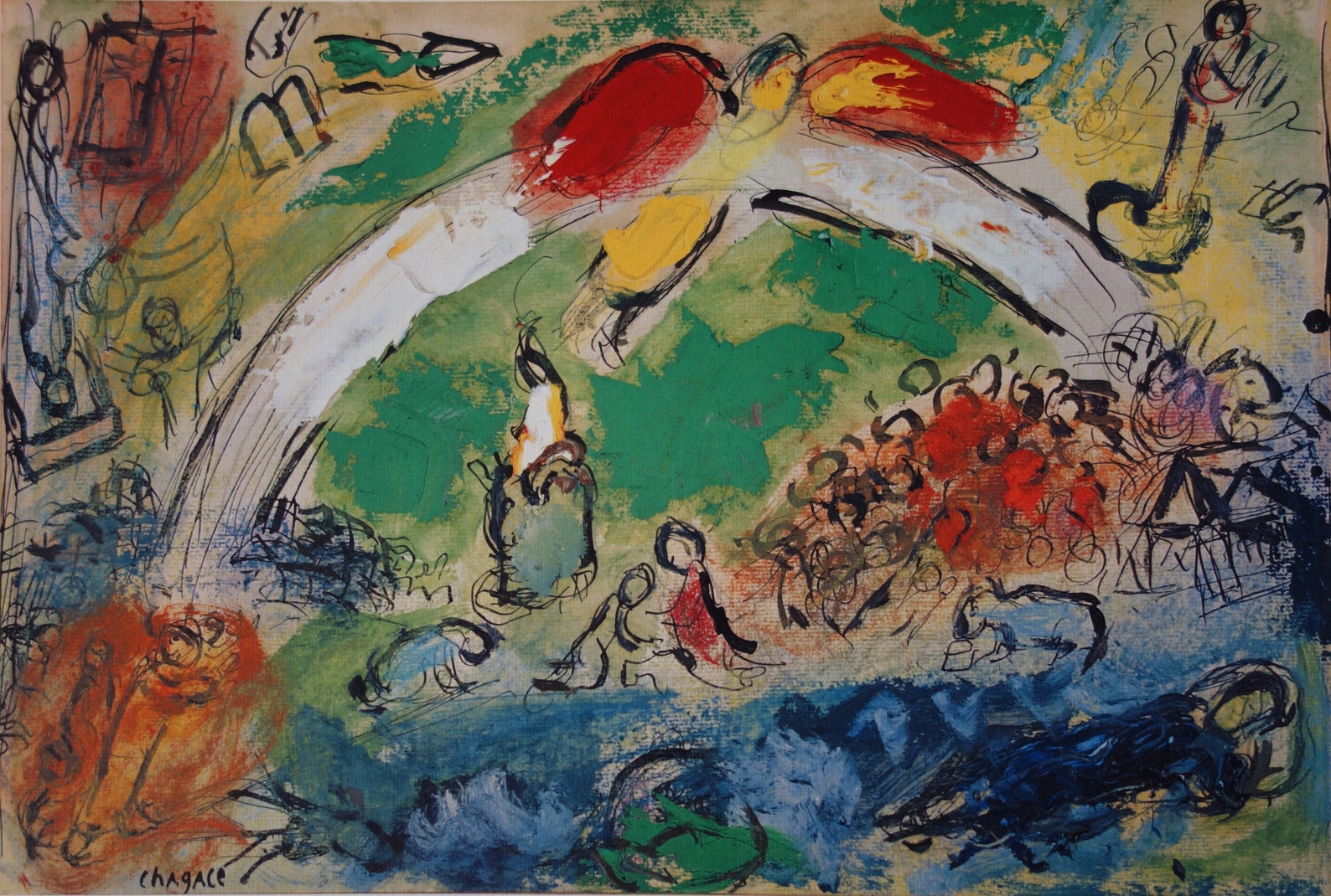 Marc CHAGALL : Noe and the Rainbow Signed Lithograph With - Etsy