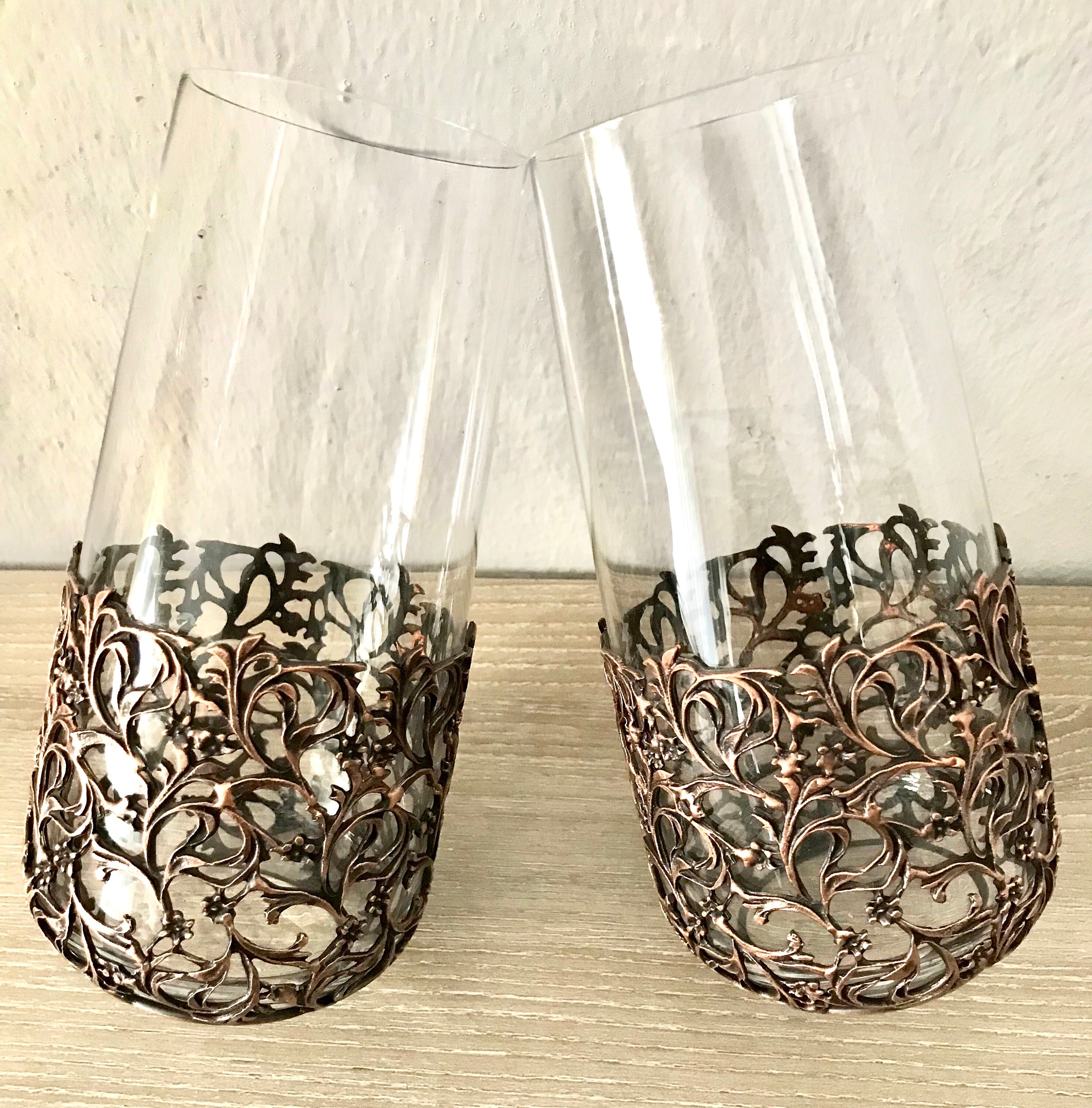 Vintage Glass, Vintage Water Glasses, Home Gifts, Wedding Gifts,bride ...