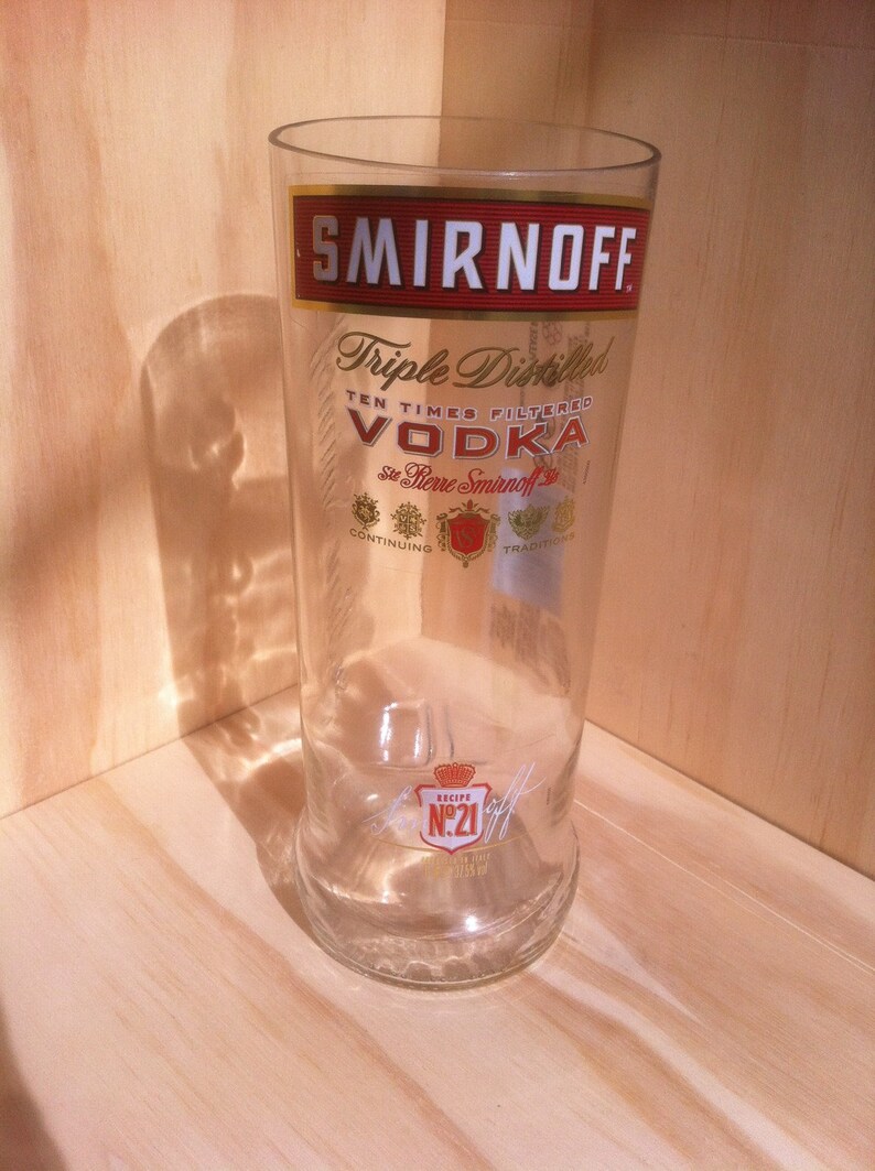 Recycled Smirnoff Vodka Bottle Glass - Etsy