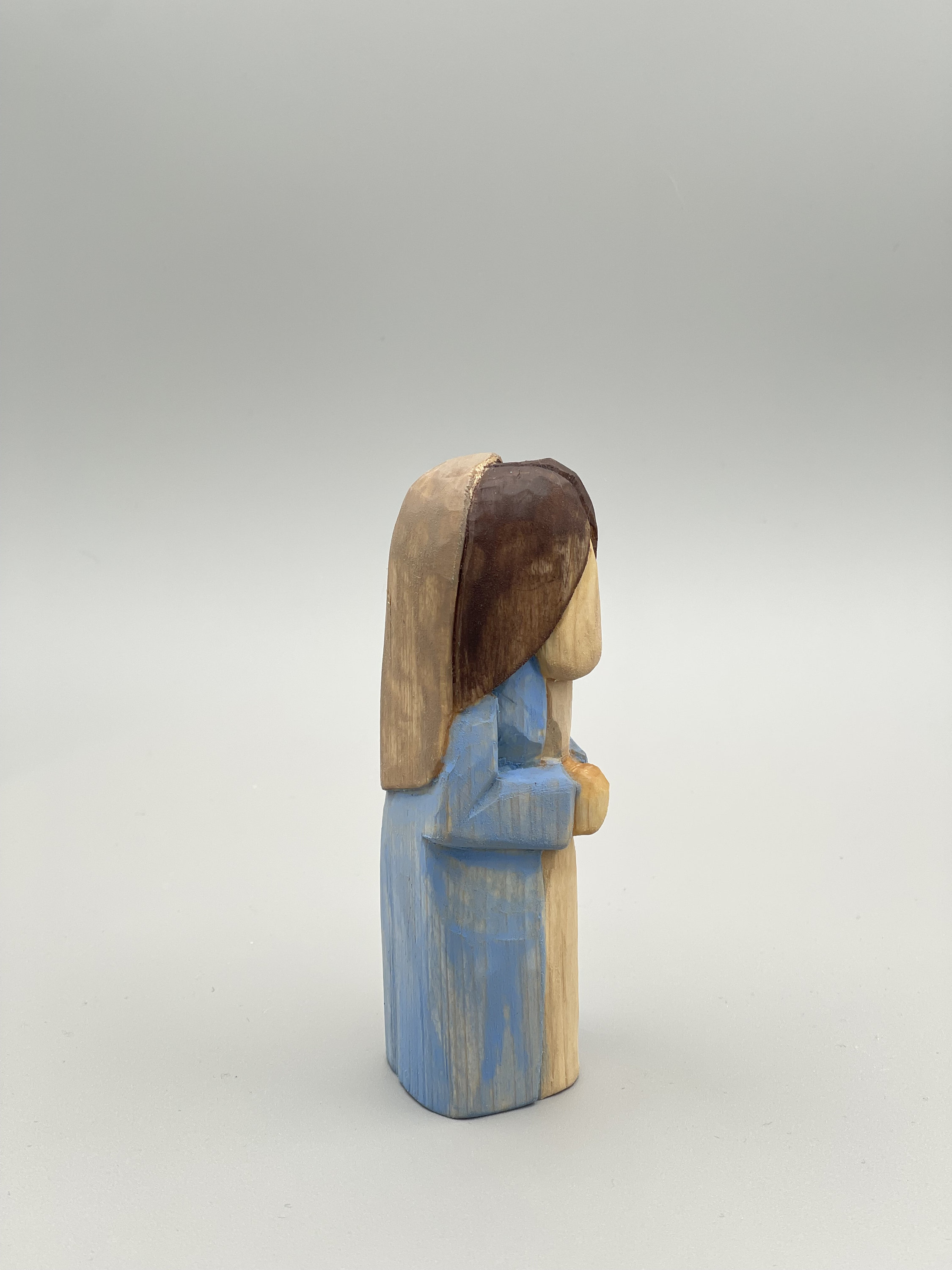 Hand Carved Wood Nativity Trio - Etsy