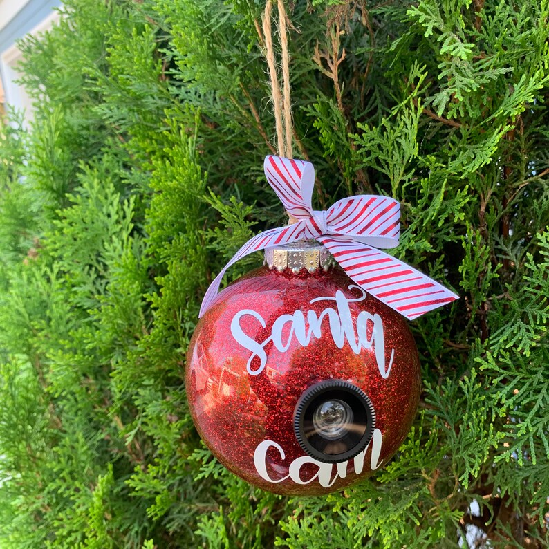 Santa Cam Christmas Ornament, Large Santa Spy Cam, Santa Ornament ...
