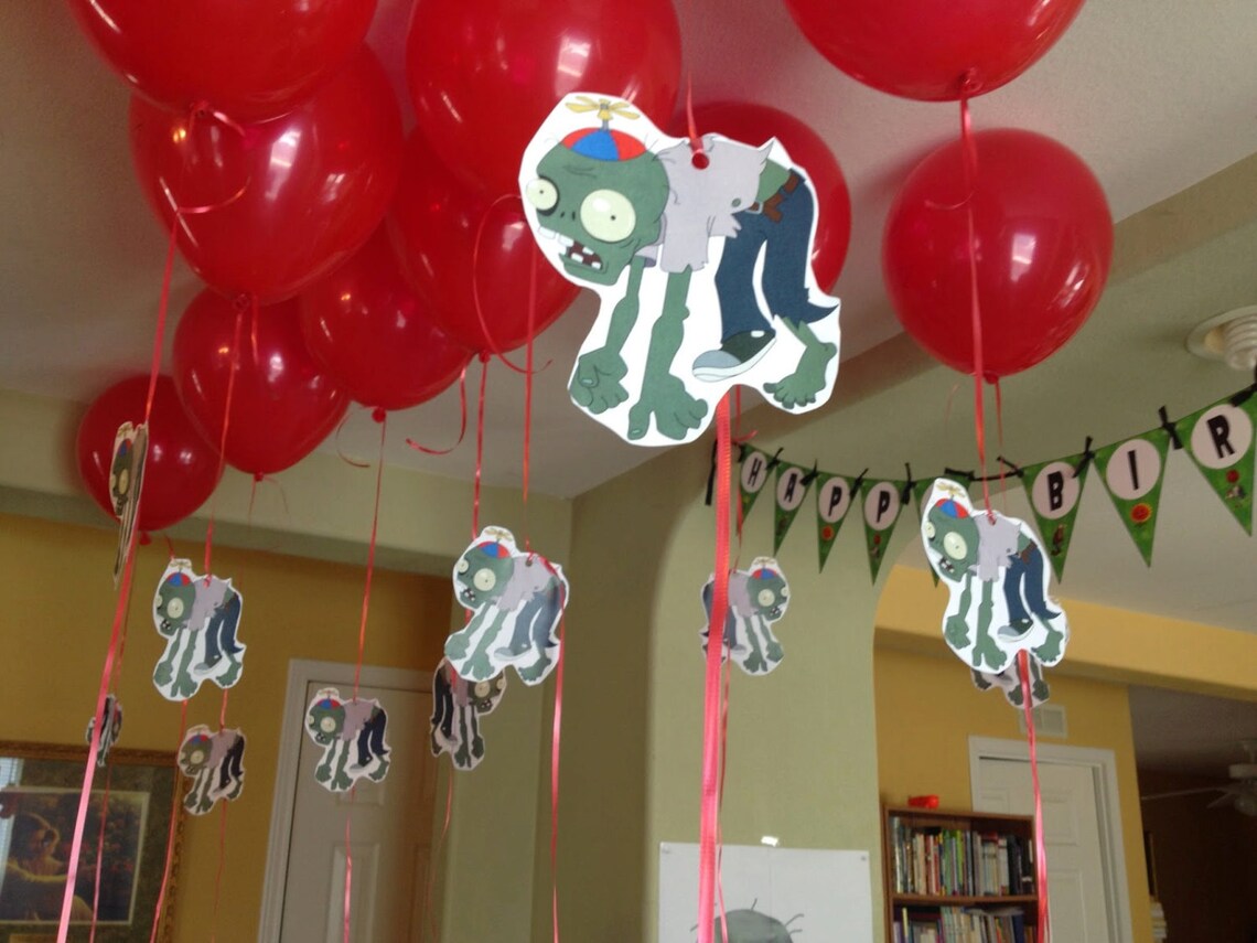 Zombie Party Balloon, Character Ballon Decoration, Kids Birthday ...