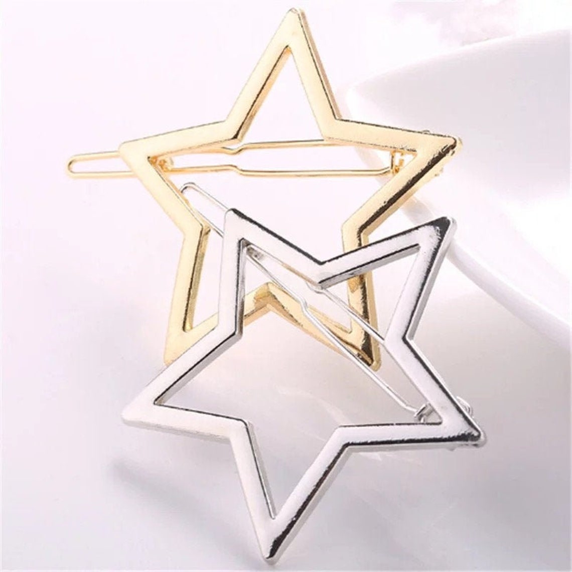 Star Hair Clip, Metal Hair Clip, Minimalist Hair Clip, Hair Accessory ...