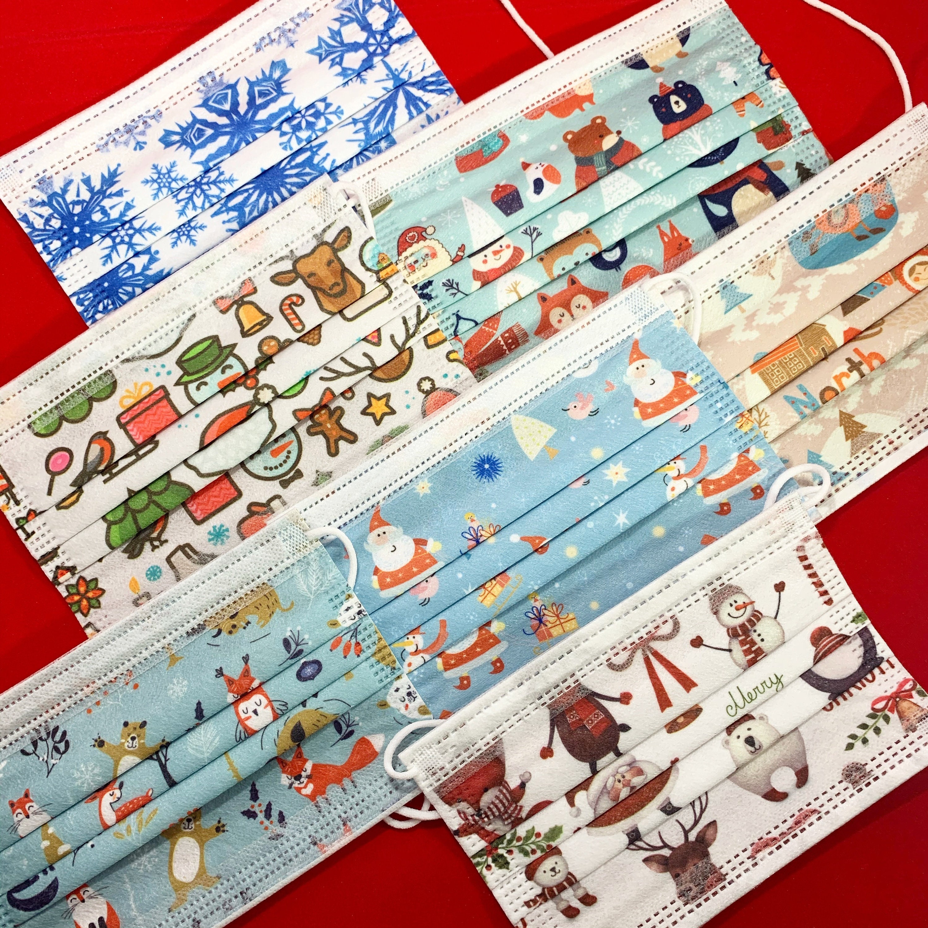 Christmas Mask for Kids /assorted Christmas Face Mask /3-ply Disposable ...
