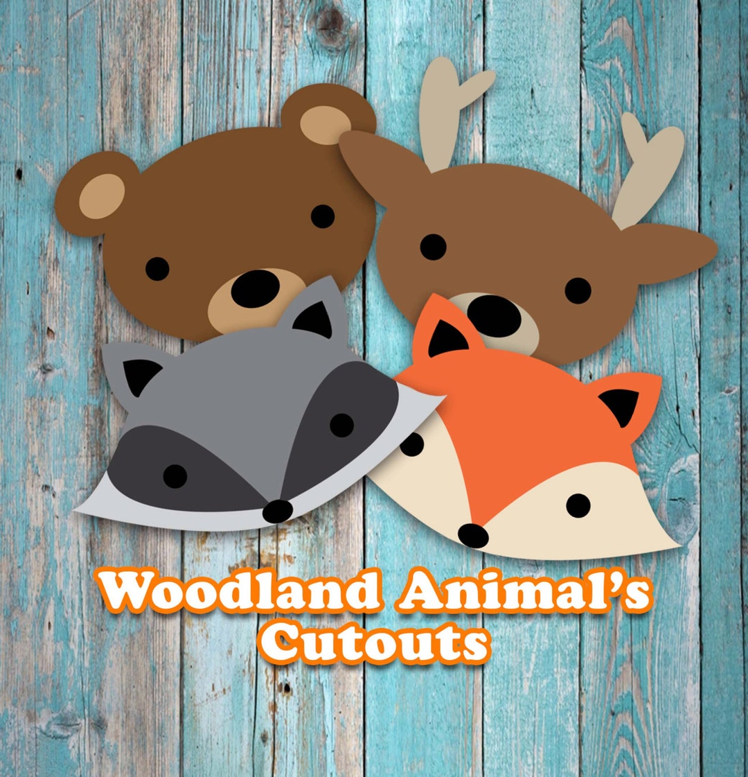 Woodland Animal Head Cutouts - Etsy