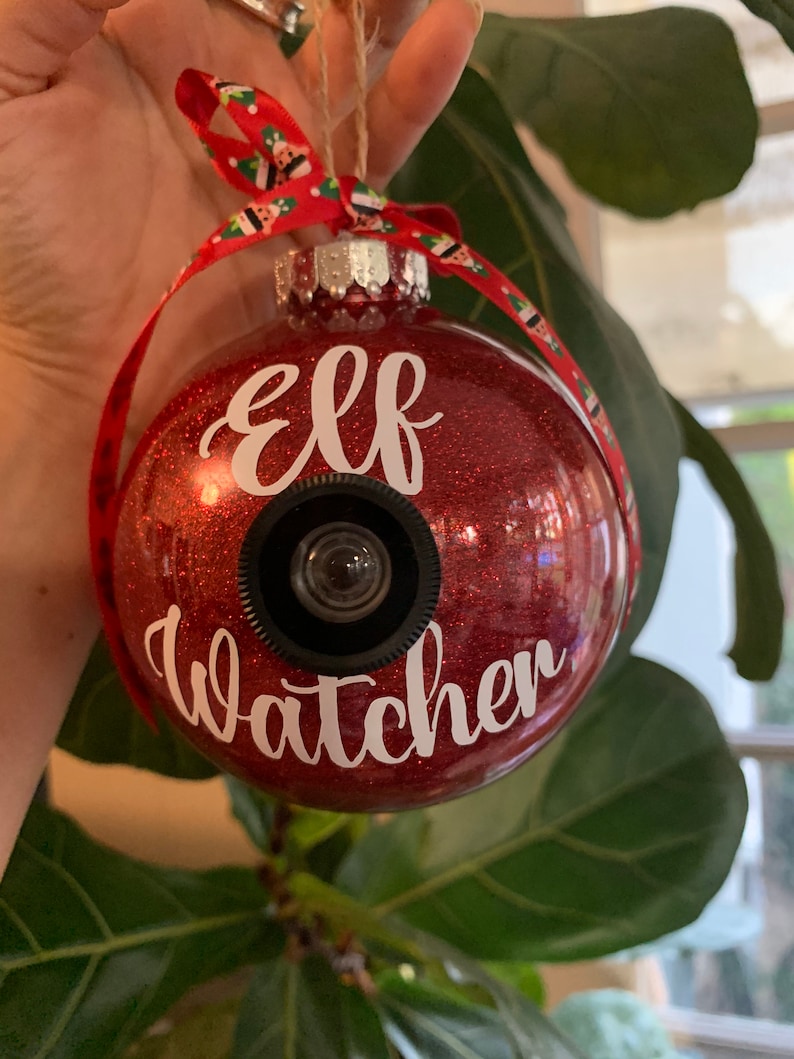 Santa Cam Christmas Ornament, Large Santa Spy Cam, Santa Ornament ...