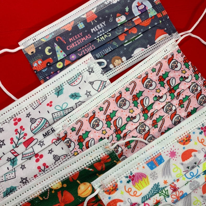 Christmas Face Masks / Adult Face Mask /3-ply Disposable Mask/nose ...