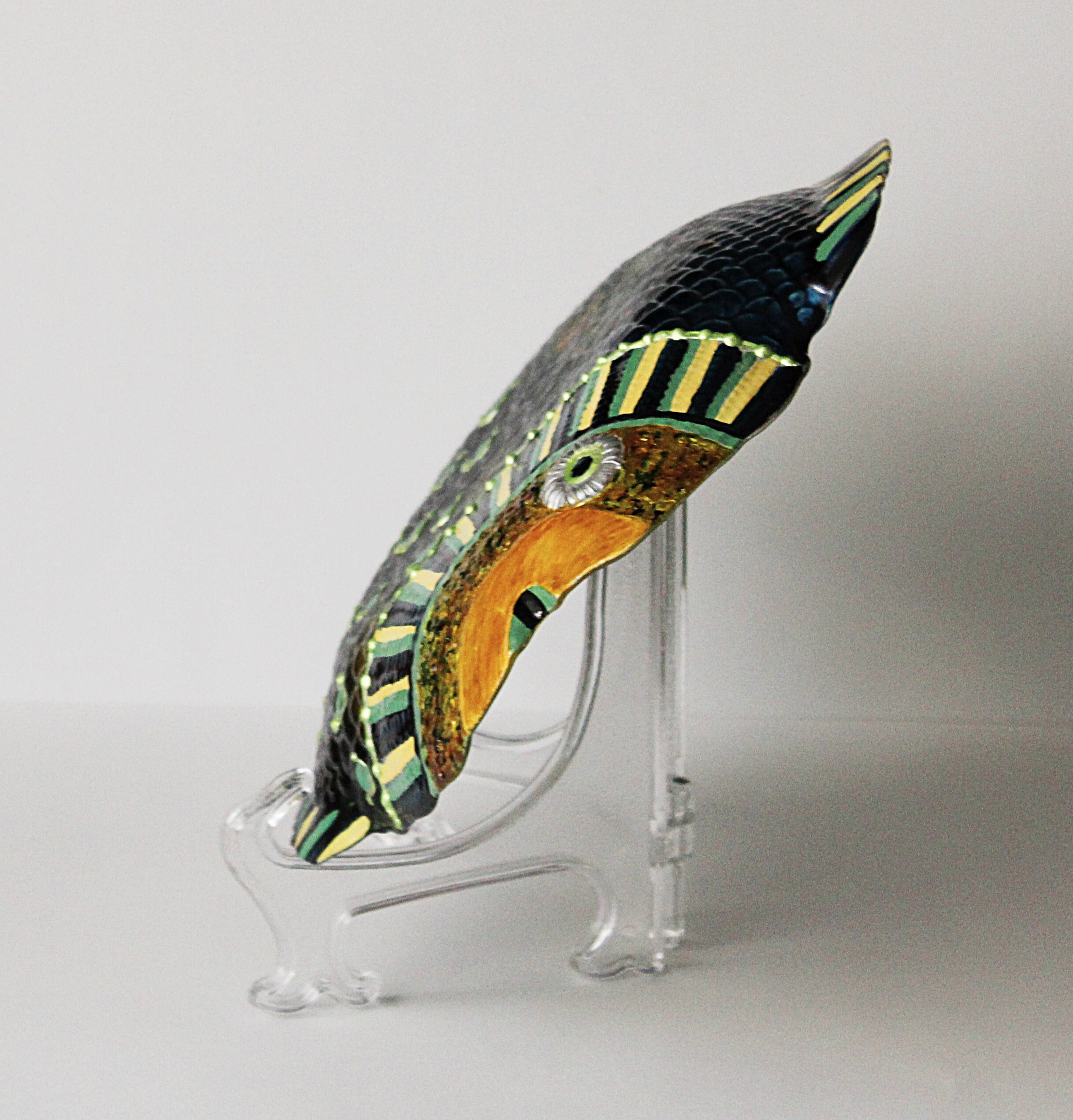 Painted Fish Plate | Fish Nautical Decor | Blue Fish Plate | Hand ...