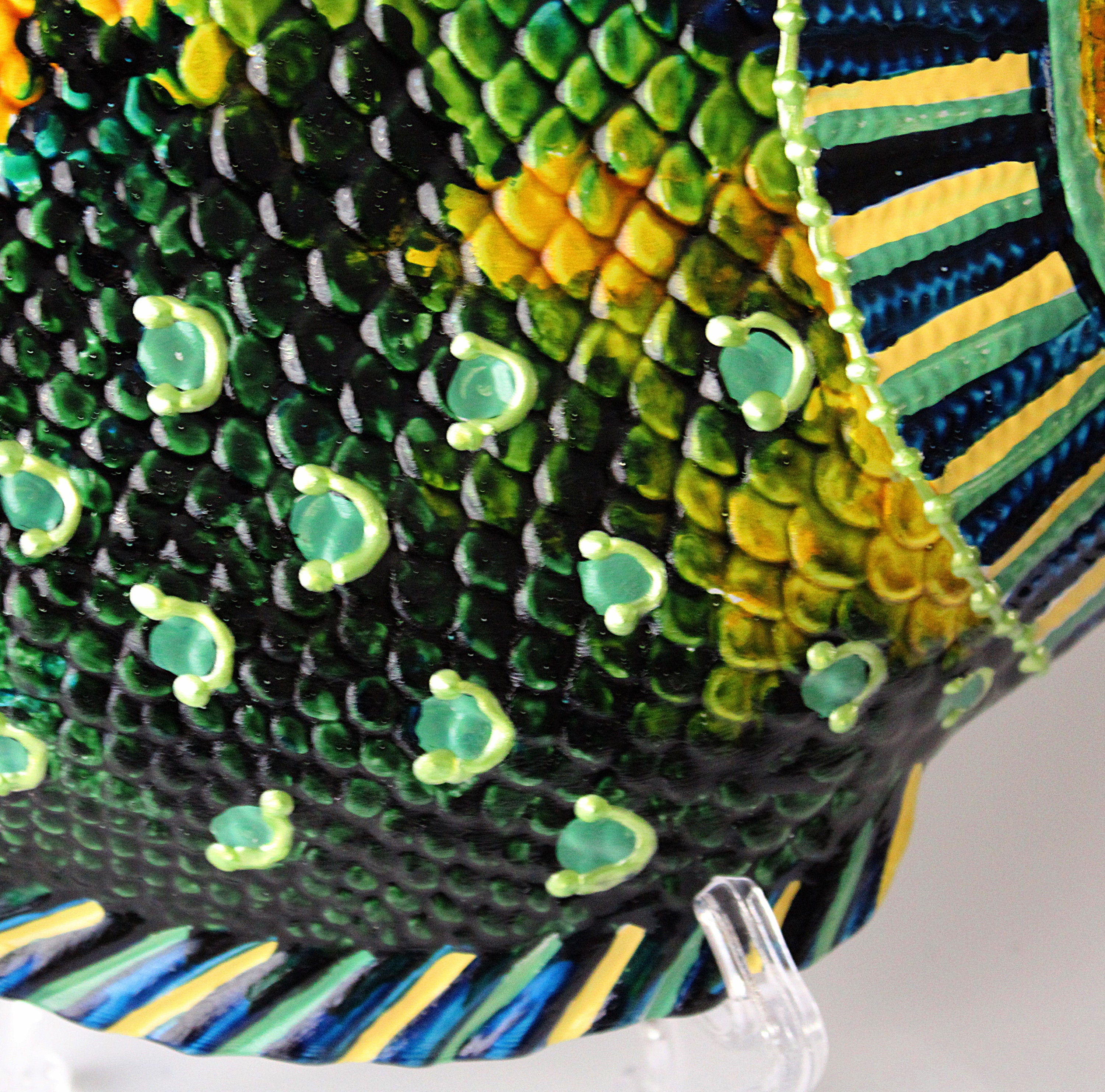 Painted Fish Plate | Fish Nautical Decor | Blue Fish Plate | Hand ...