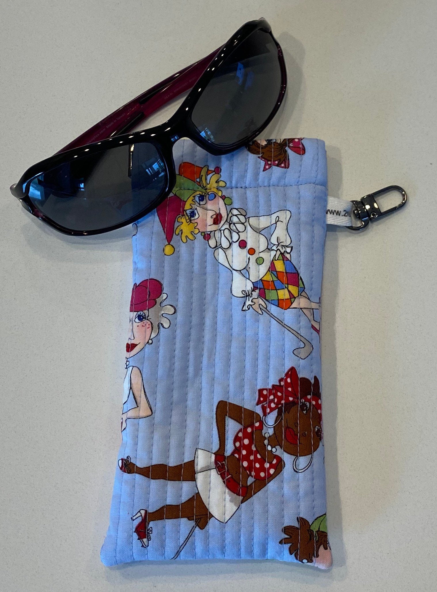 Quilted Sunglasses Case with Flex-Frame closure