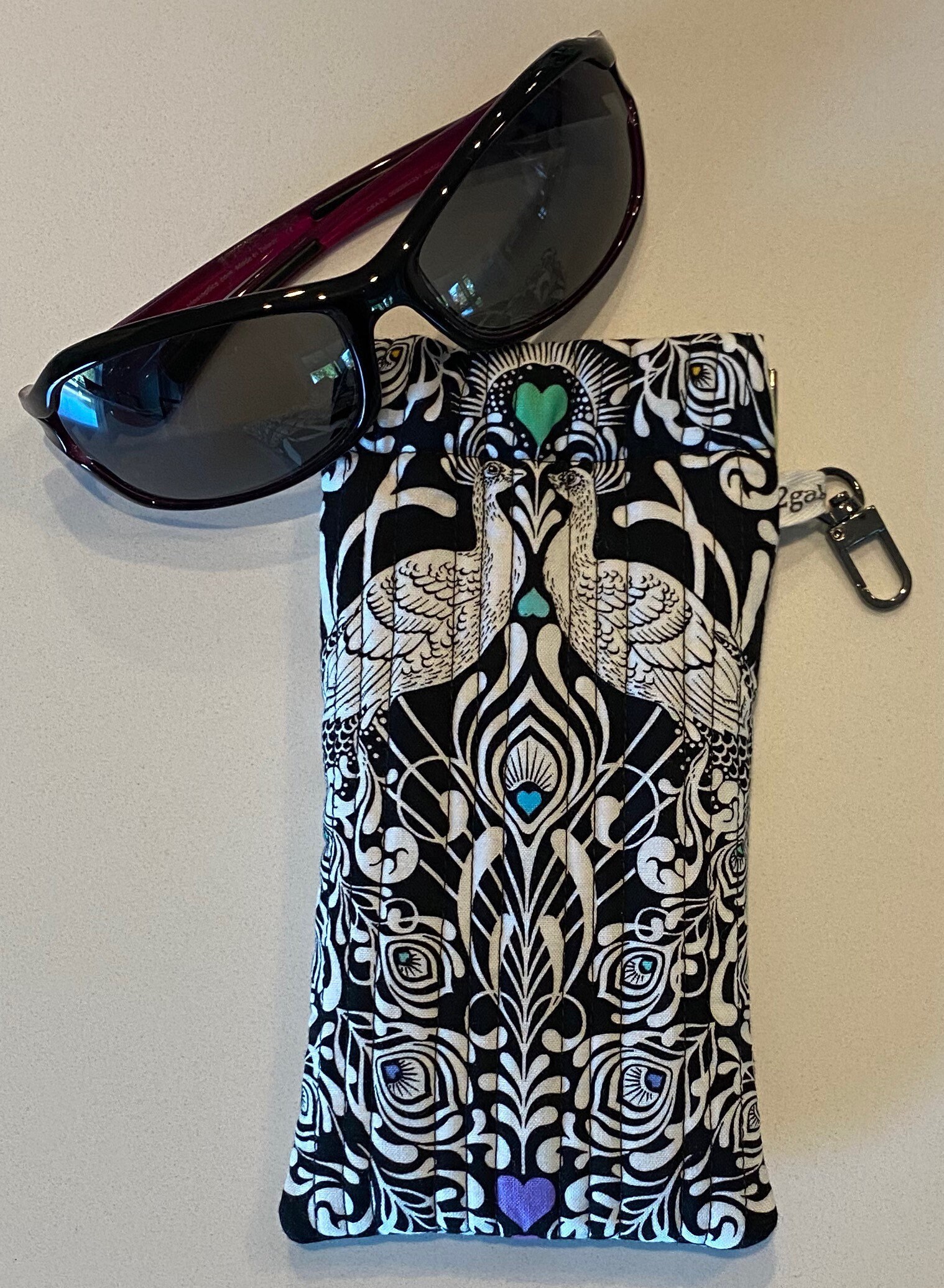 Quilted Sunglasses Case with Flex-Frame closure