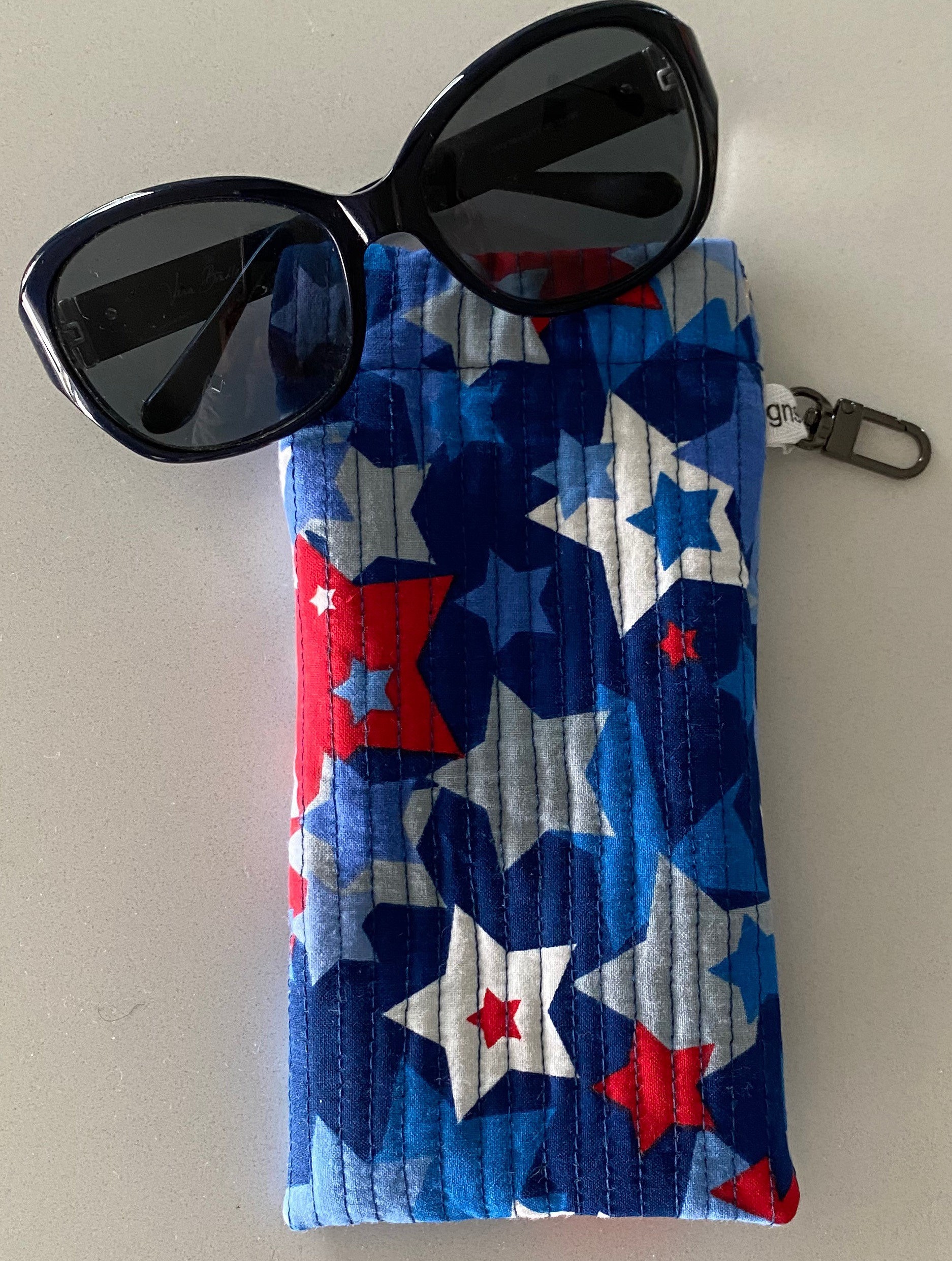 Quilted Sunglasses Case with Flex-Frame closure
