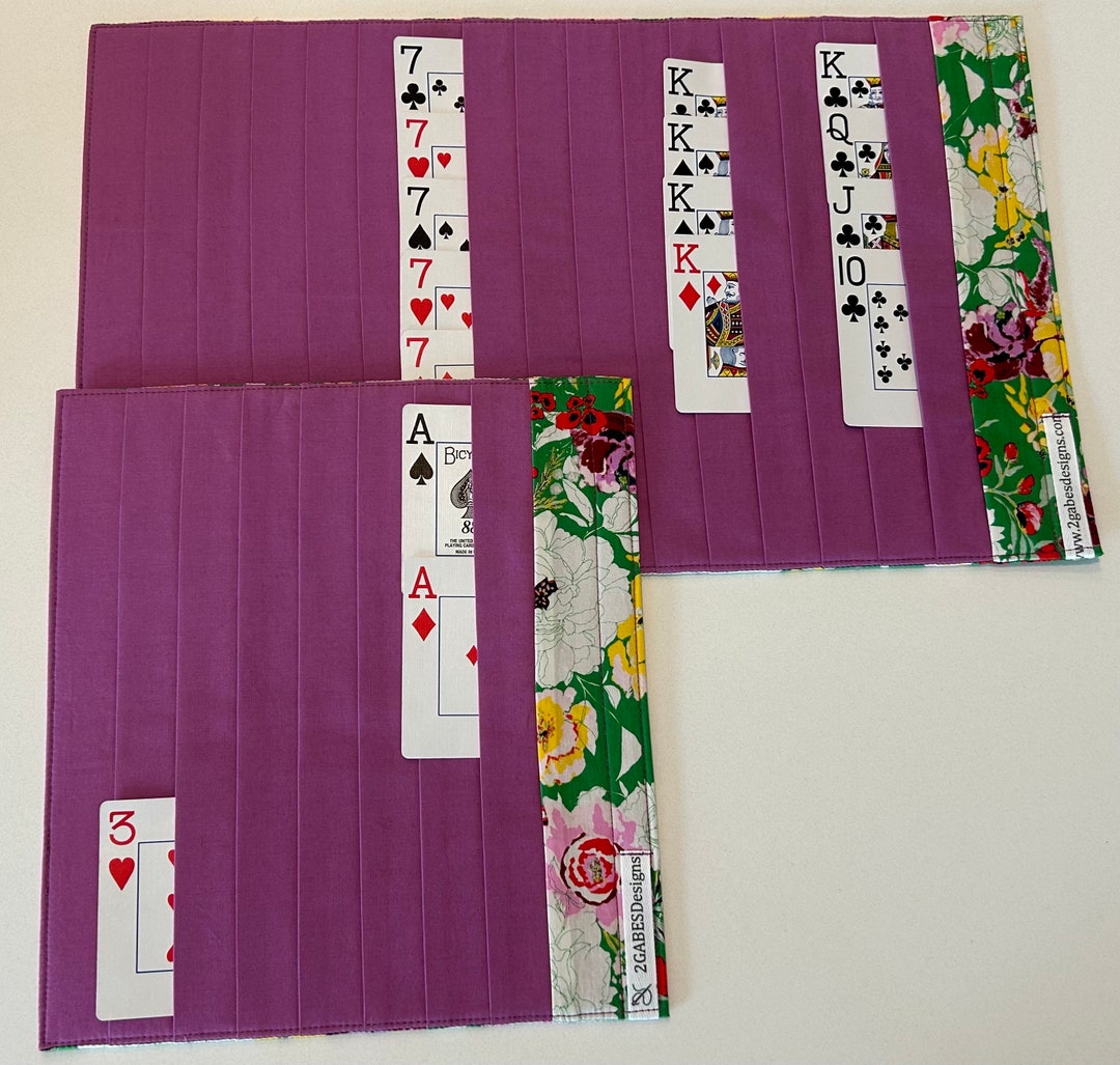 Card Organizer Mats for Samba/queens/canasta/triple Play Etc - Set of 2 ...