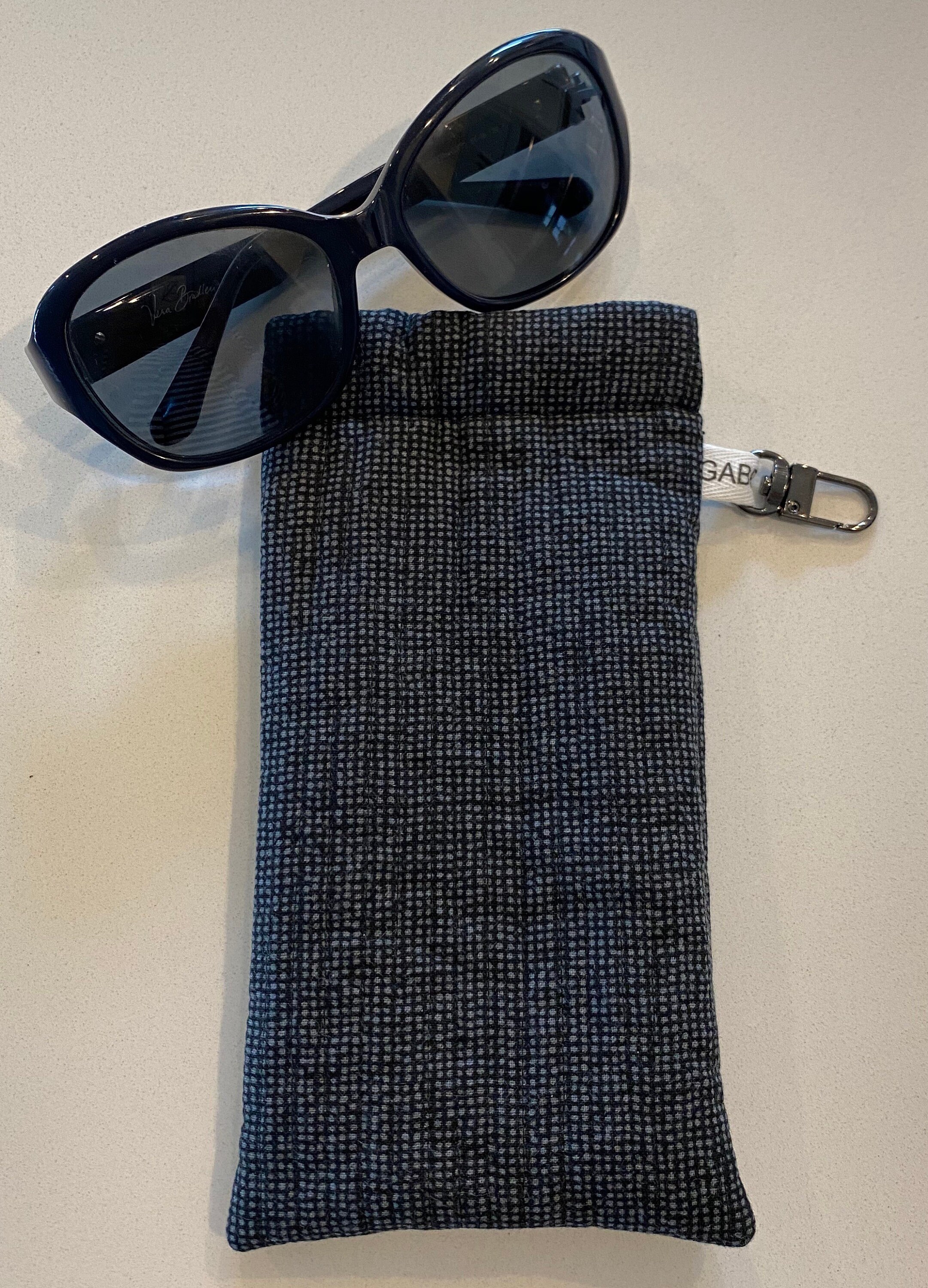 Quilted Sunglasses Case with Flex-Frame closure
