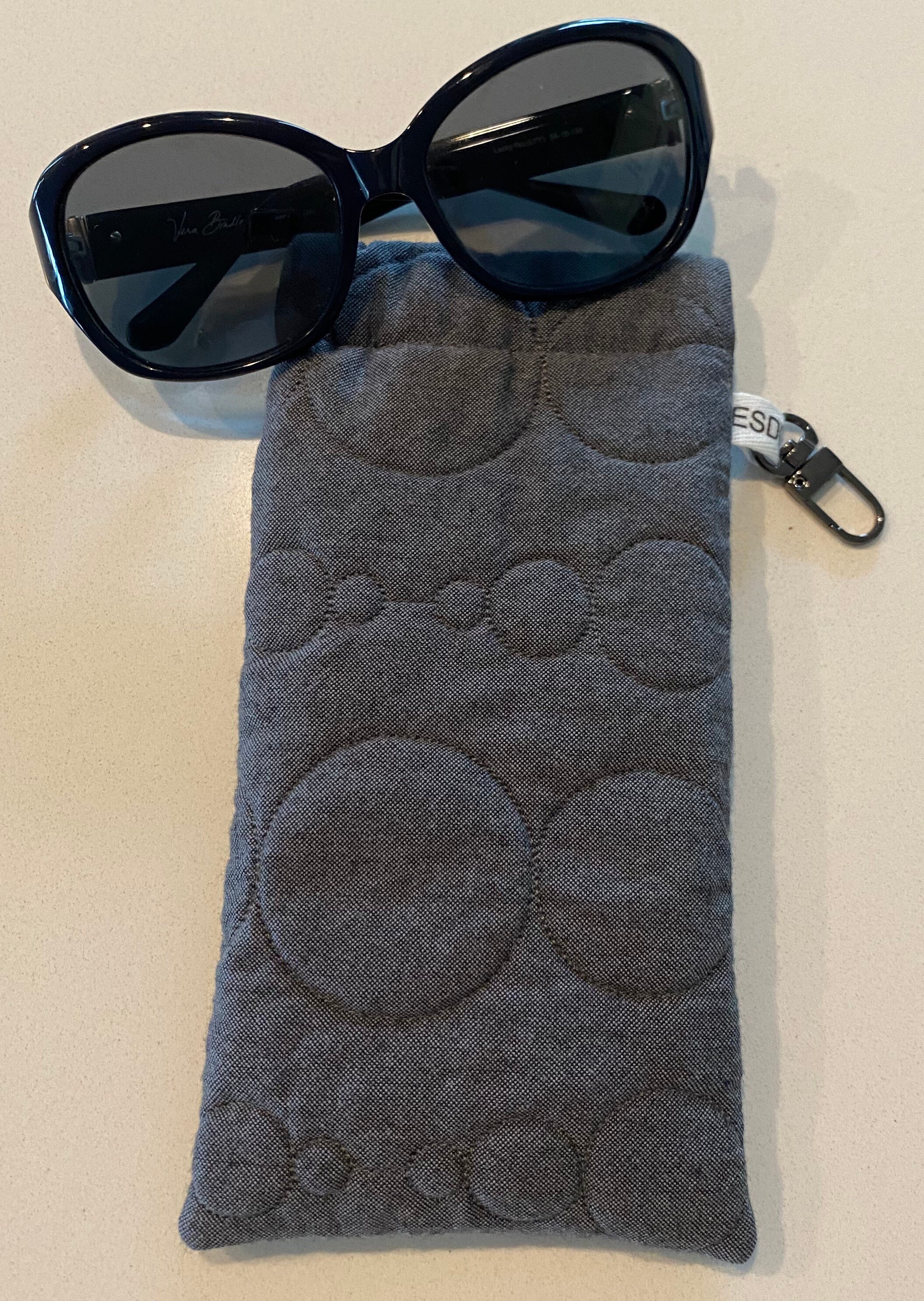 Quilted Sunglasses Case with Flex-Frame closure