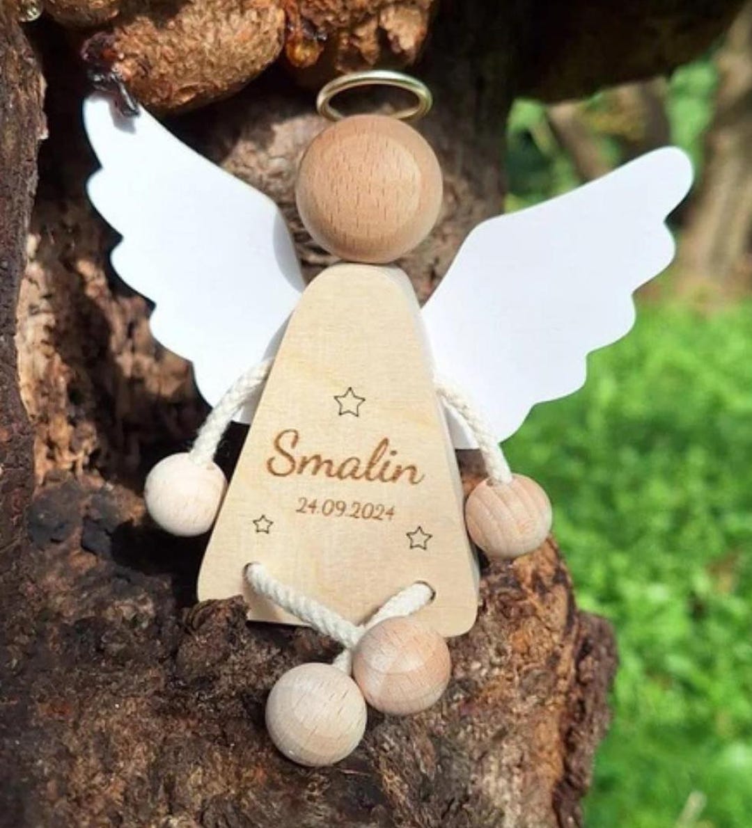 Guardian Angel Baptism Gift Confirmation Wood Engraving Name ...