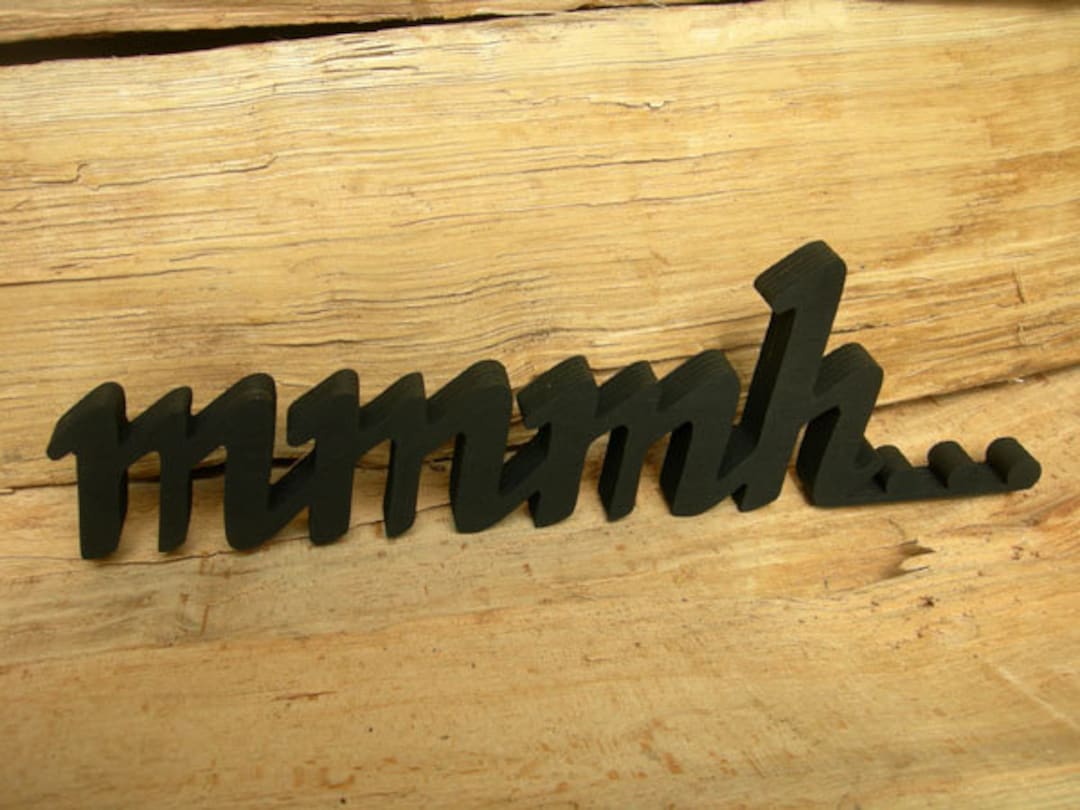 Schriftzug mmmh... aus Holz - Etsy.de
