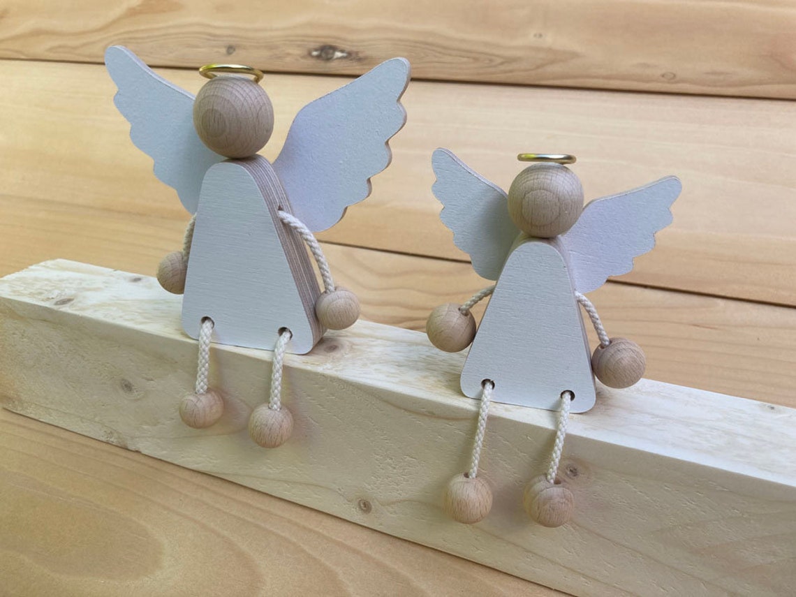 Kantenhockerengel Holz Schutzengel Engel Holz Gravur - Etsy.de