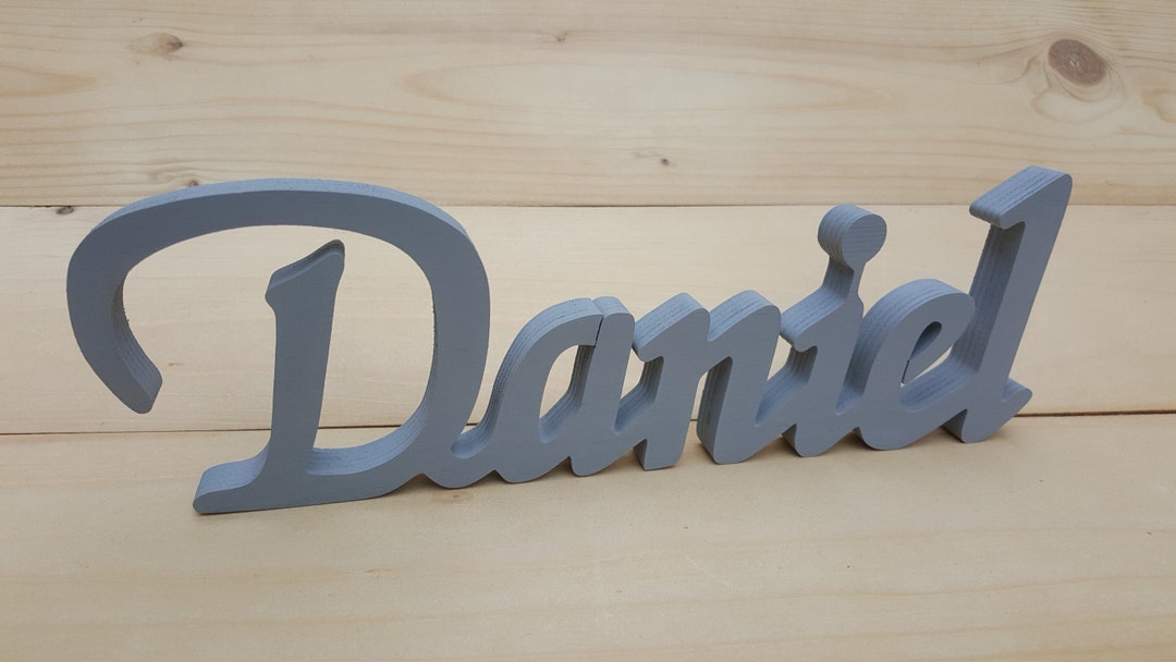 Colored Name Sign to Stand Up. Name Wood Lettering - Etsy