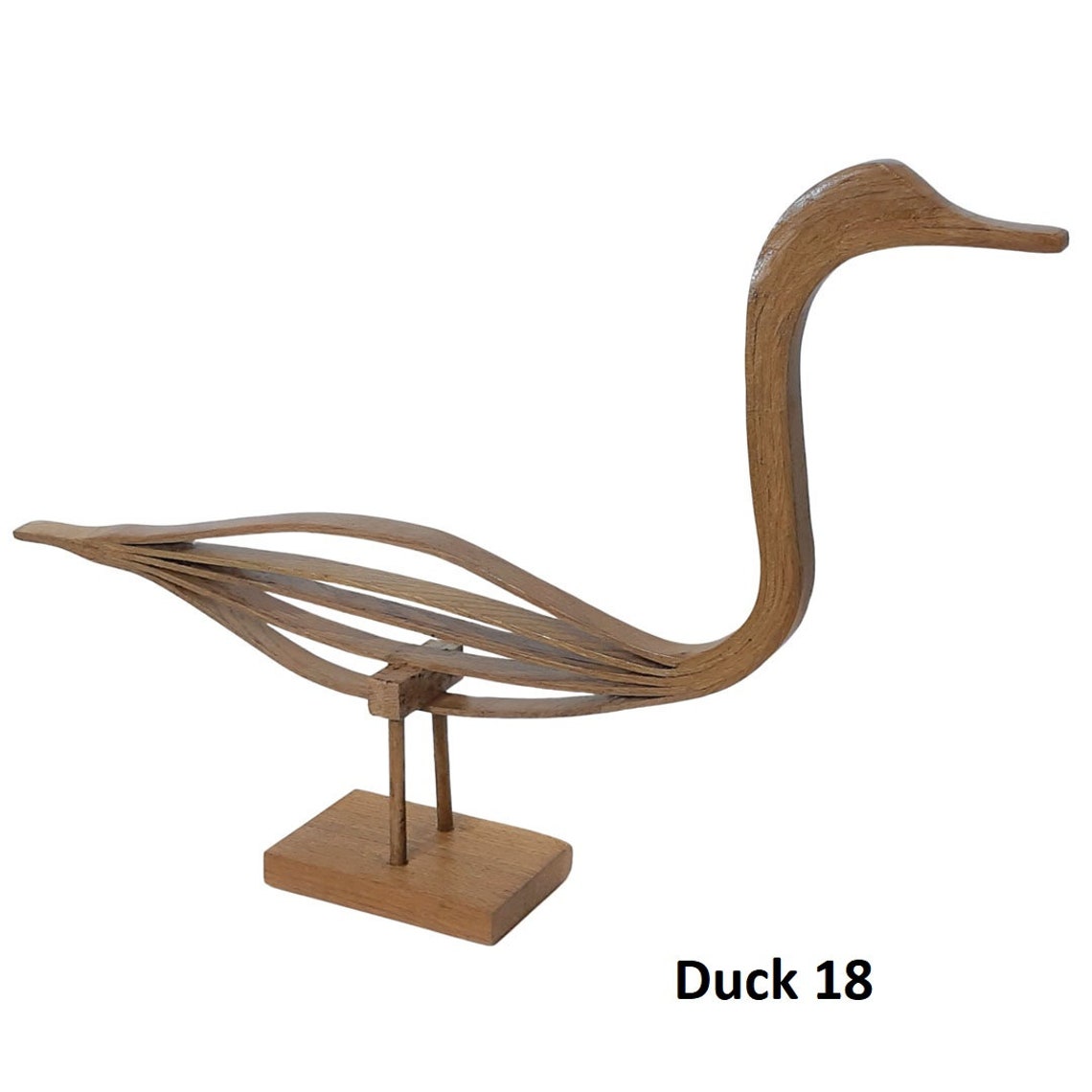 Steam-bent Wooden Duck Sculpture - Etsy