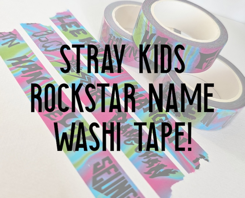 Stray Kids Rockstar Name Washi Tape - Etsy