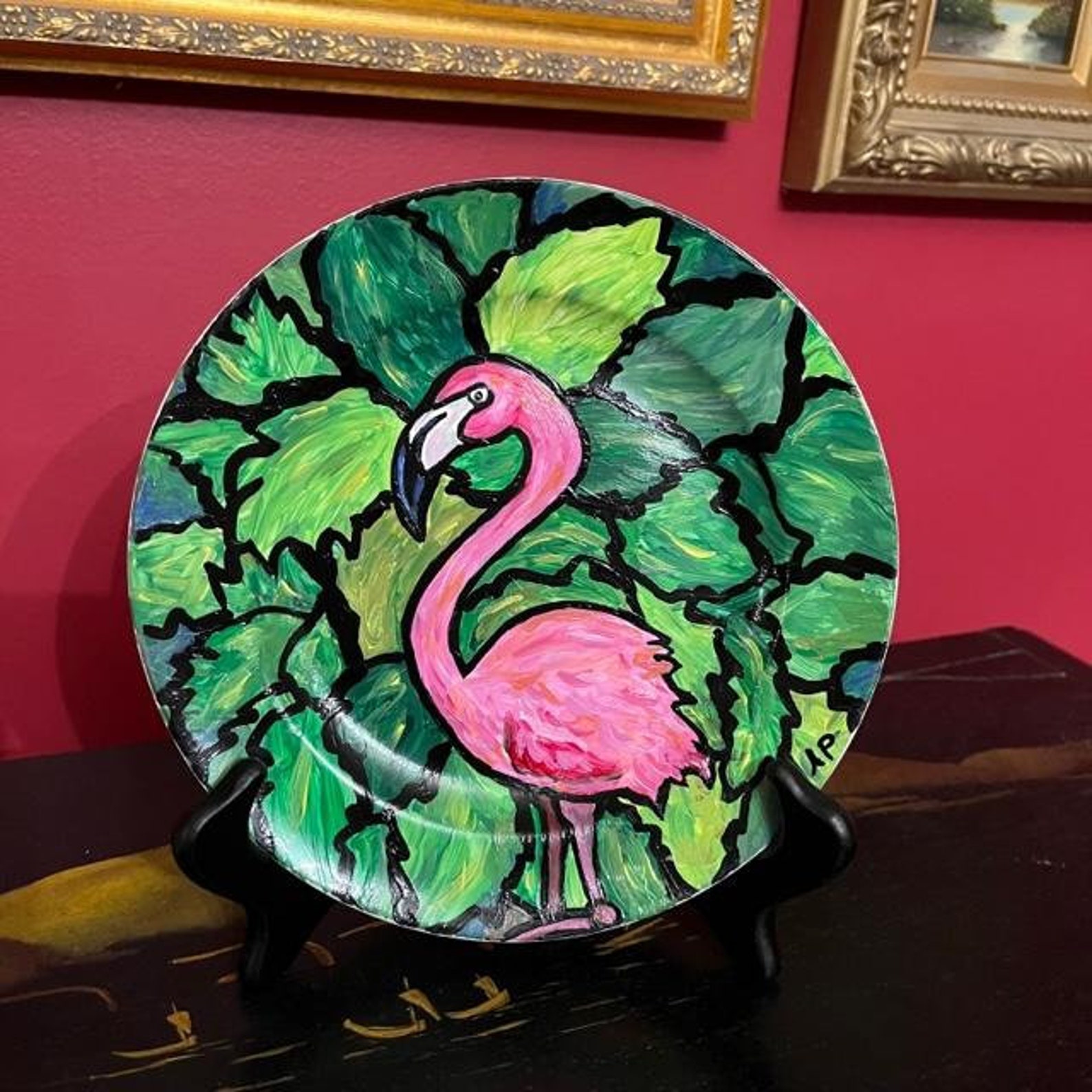 Flamingo Art7.75 Hand Painted Decorative Flamingo Plate - Etsy