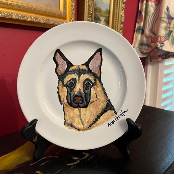 German Shepherd Plate - Etsy