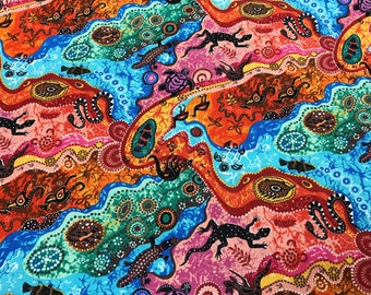 100% Cotton Kiwiana Moko Swirls Abstract Print. Suitable for | Etsy UK