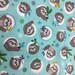100% Cotton Print Sloth Fabric Panel and Contrast Design. - Etsy
