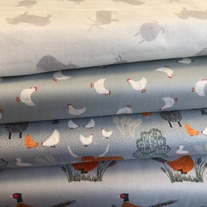 Country Farm Fabric. 100% Cotton Material. Farmlife, Farming, Cows ...