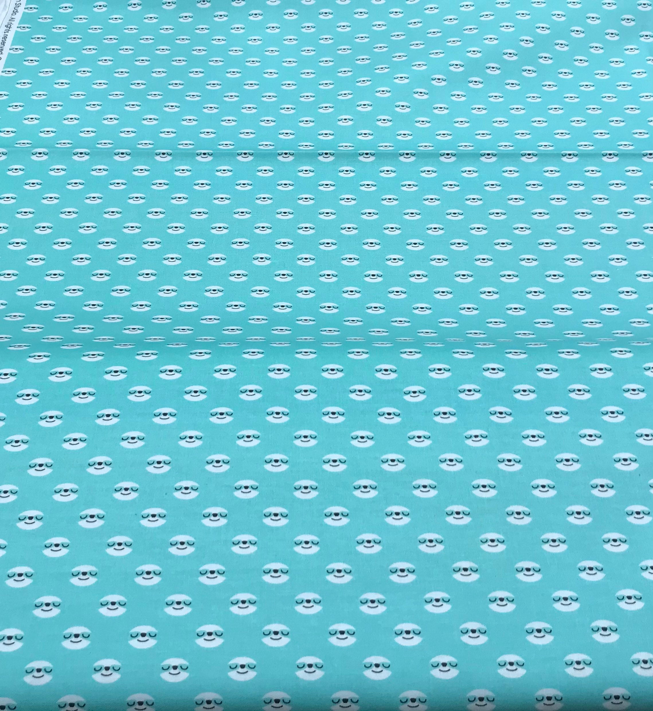 100% Cotton print Sloth fabric panel and contrast design. | Etsy