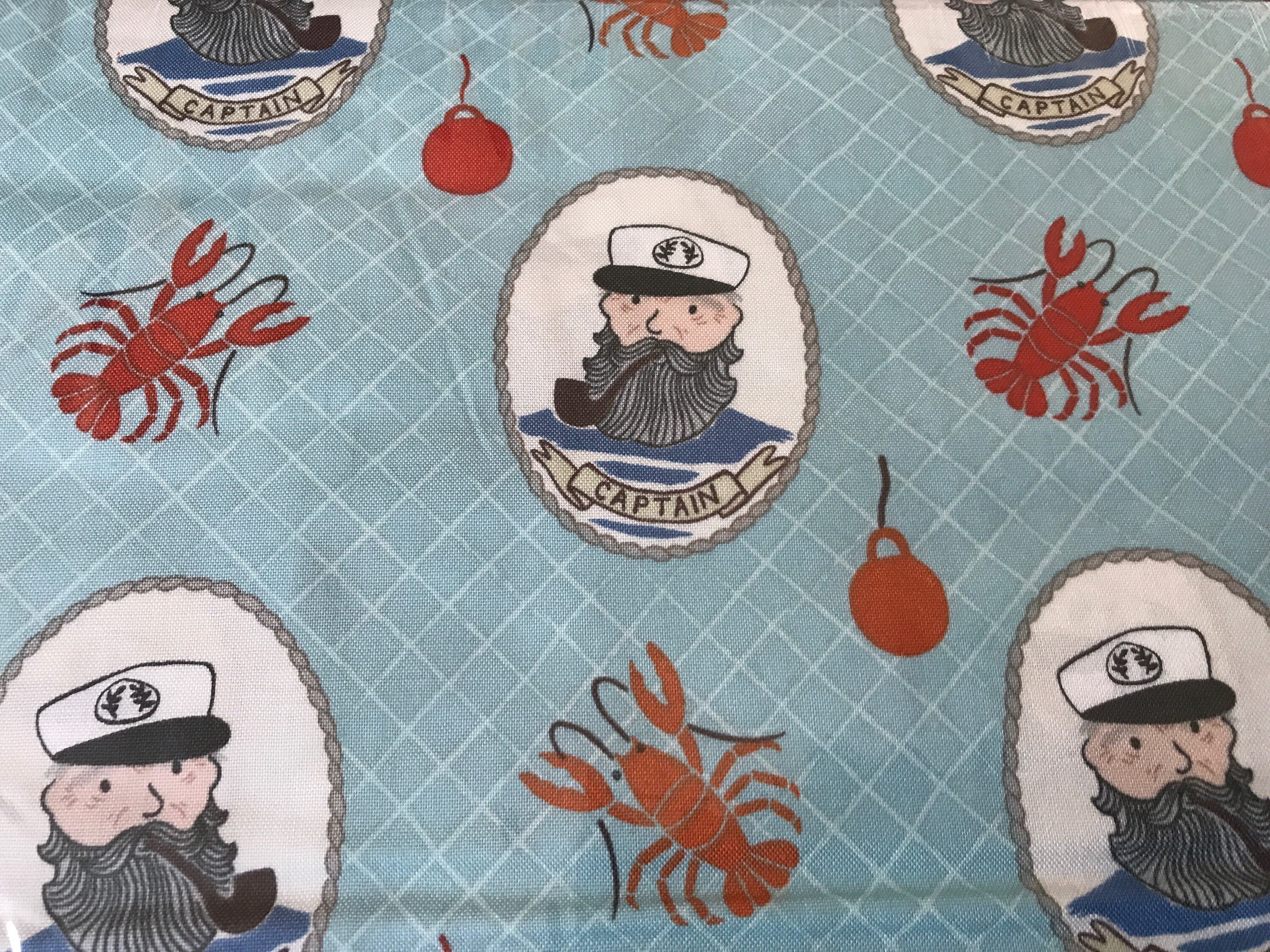 SALE 100% Cotton Print Captain Sailor Nautical Range by Lewis - Etsy