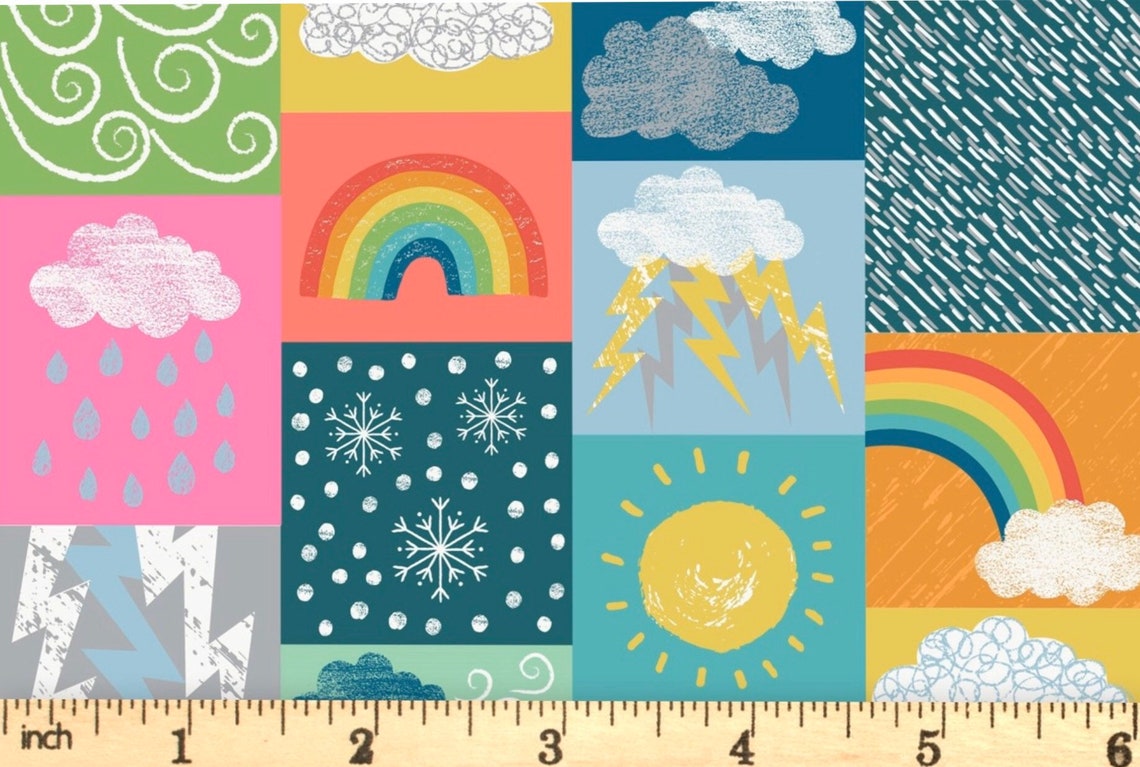 100% Cotton Print Whatever the Weather Fabric Range by Lewis - Etsy