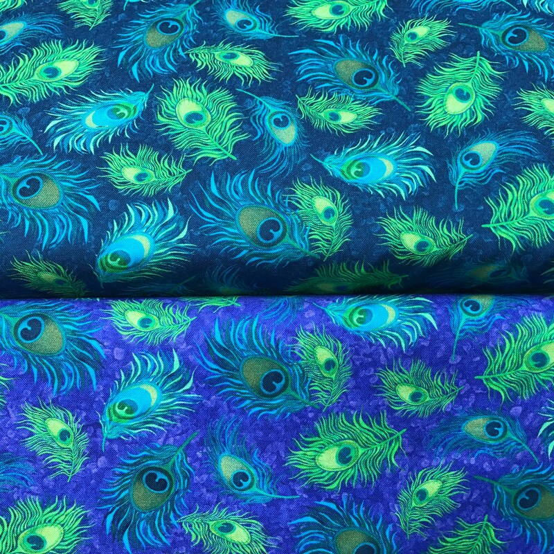 Peacock Fabric - Etsy