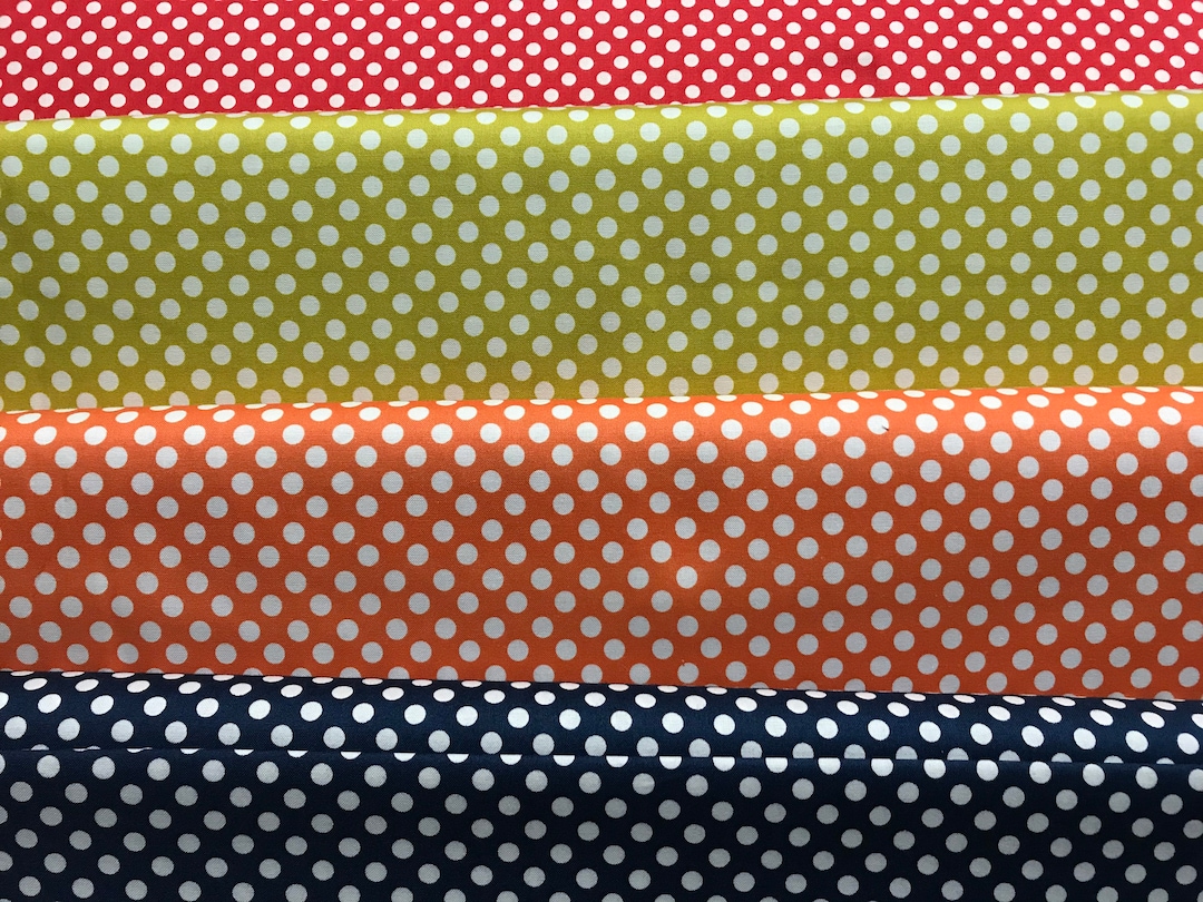 100% Cotton Polka Dot Dotty Spot Fabric. Quilting - Etsy