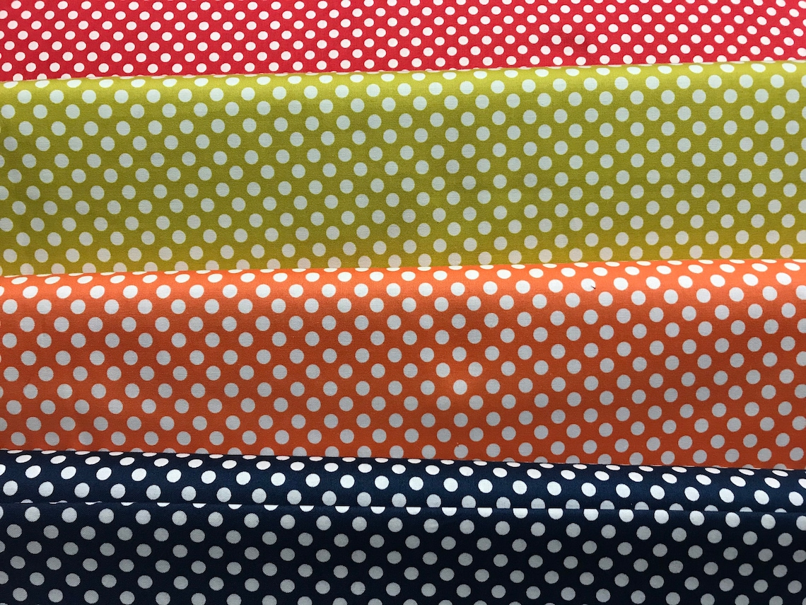 100% cotton polka dot dotty spot fabric. Quilting | Etsy