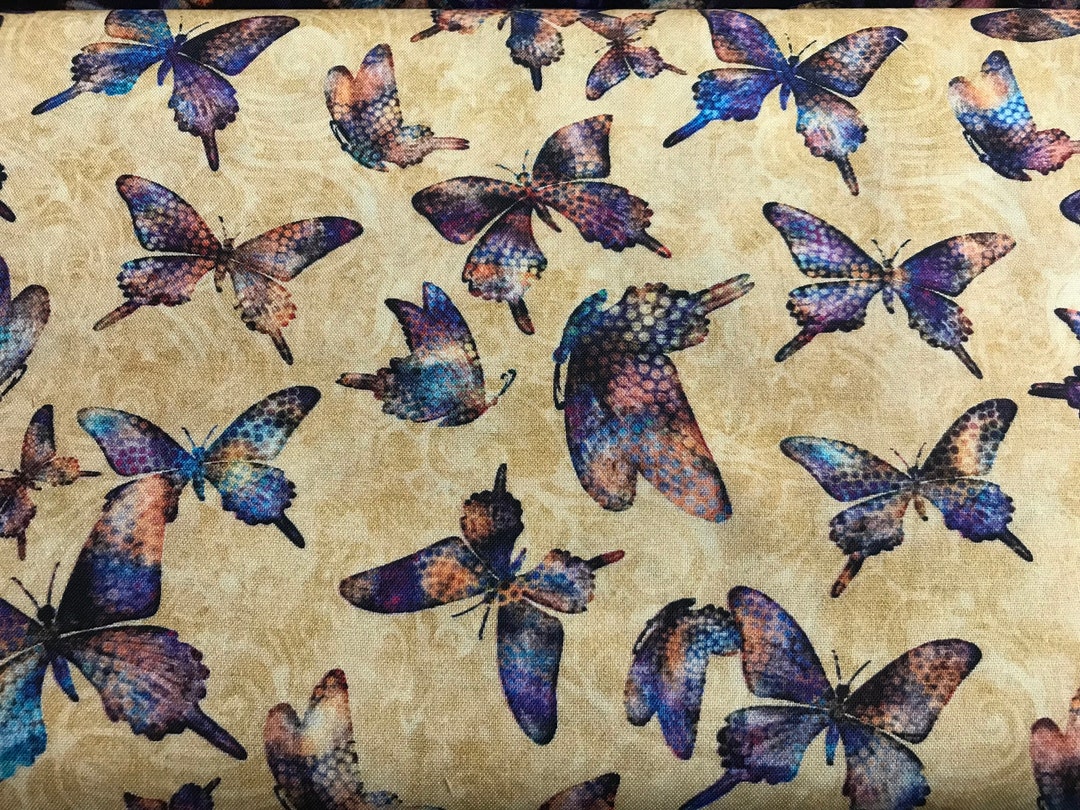 Butterfly Batik Fabric, 100% Cotton Print by Dan Morris - Etsy
