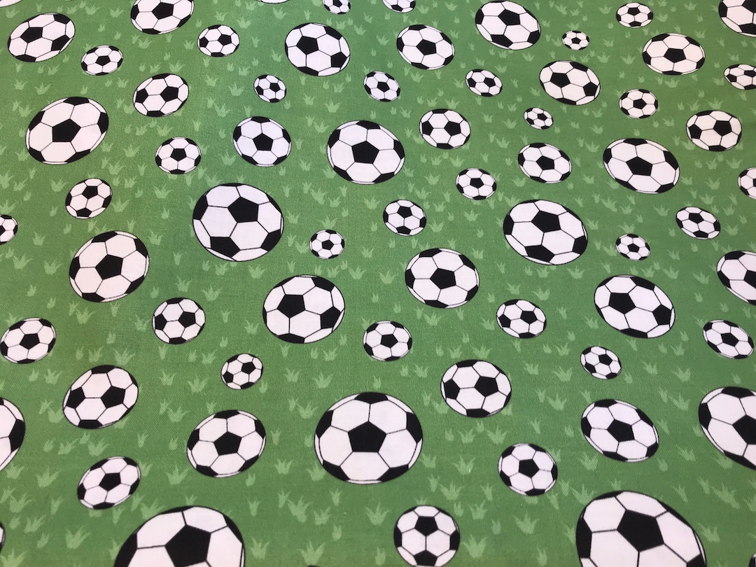 100% Cotton Print Football Sports Day, Soccer Footy Fabric. Sports ...