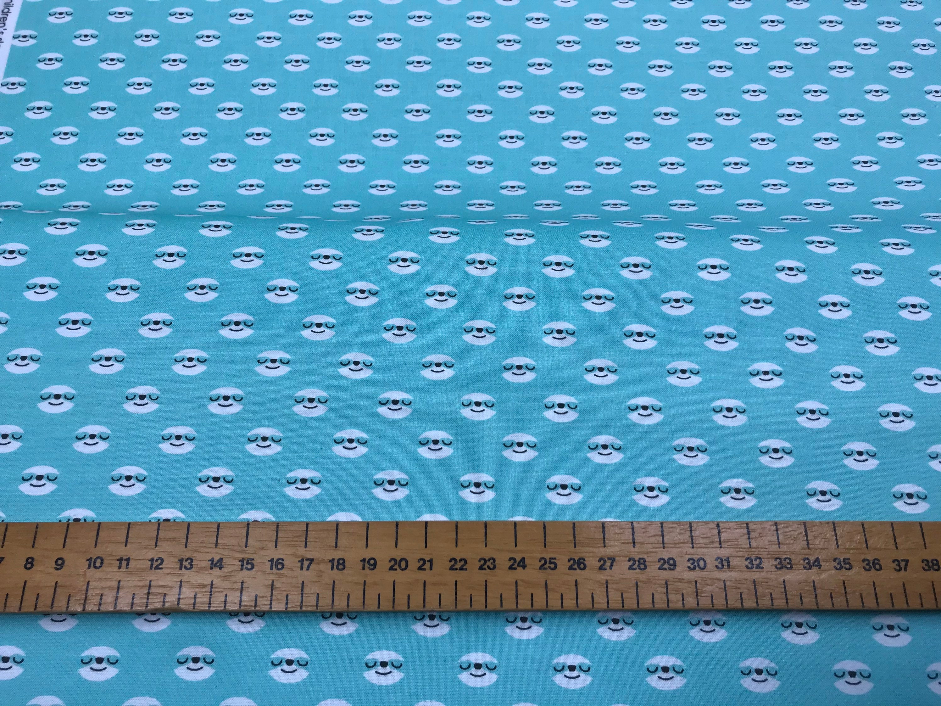 100% Cotton print Sloth fabric panel and contrast design. | Etsy