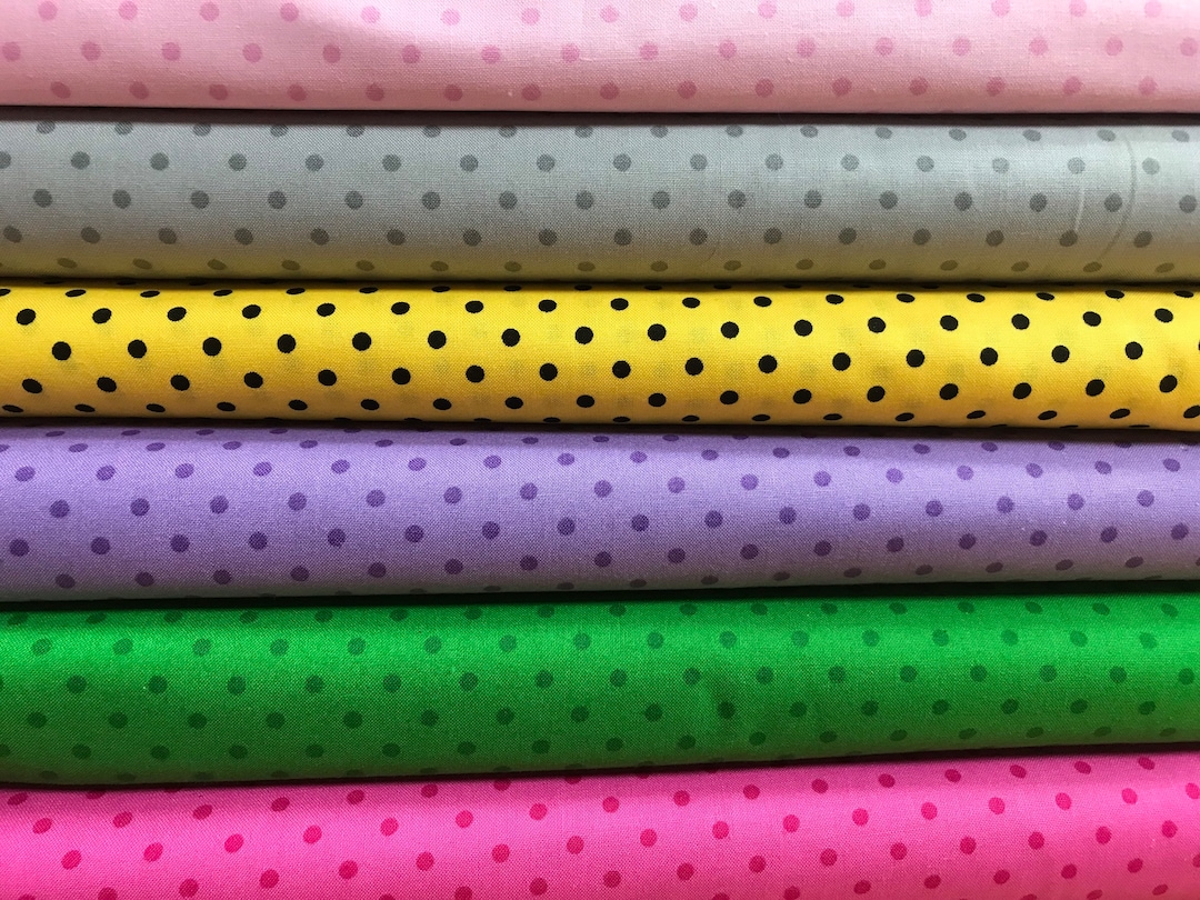 100% Cotton Polka Dot, Dotty, Spot Fabric. Timeless Treasures, Quilting ...