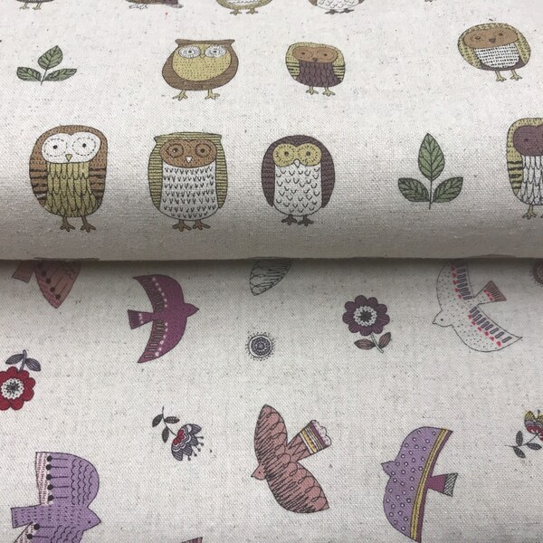 Owl Print Fabric - Etsy