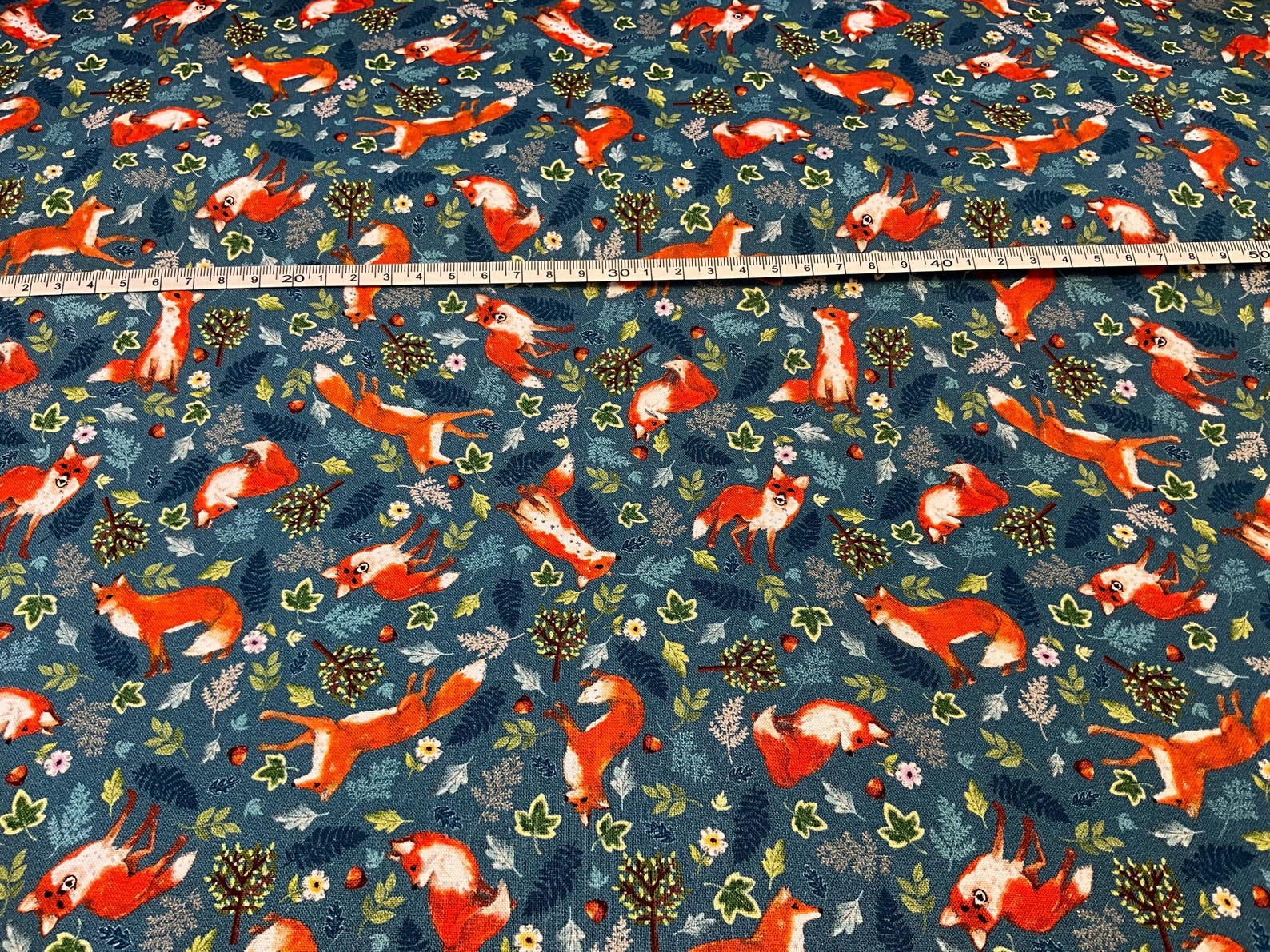 Woodland Cotton Fabric: Forest Animals Print - Quilting & Patchwork - Etsy