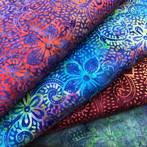 Batik Print Fabric - Etsy UK