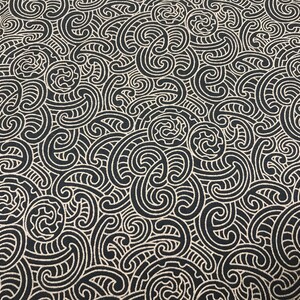 100% Cotton Kiwiana Ponga Koru Swirls Abstract Print. Moko. Suitable ...