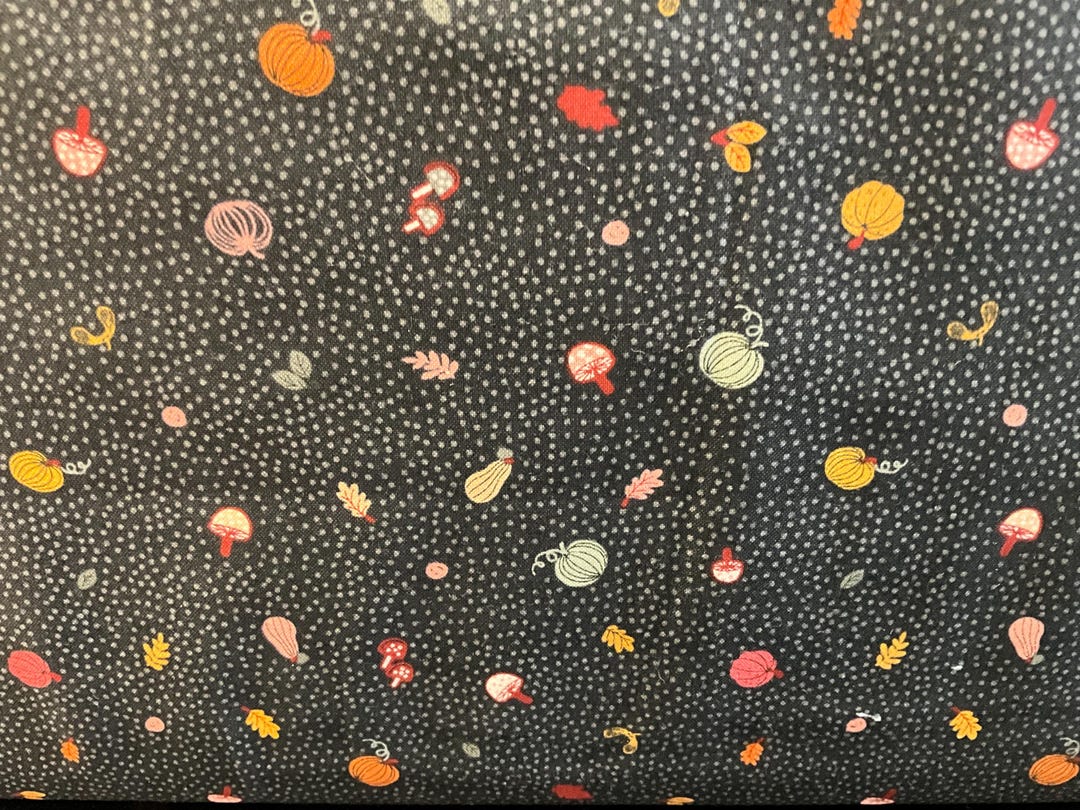 Autumnal Cotton Fabric, Pumpkin, Gonks, Acorn Print, Quilting Fabric - Etsy