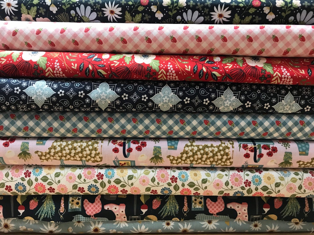 Country Farm Fabric. 100% Cotton Material. Farmlife, Farming, Cows ...