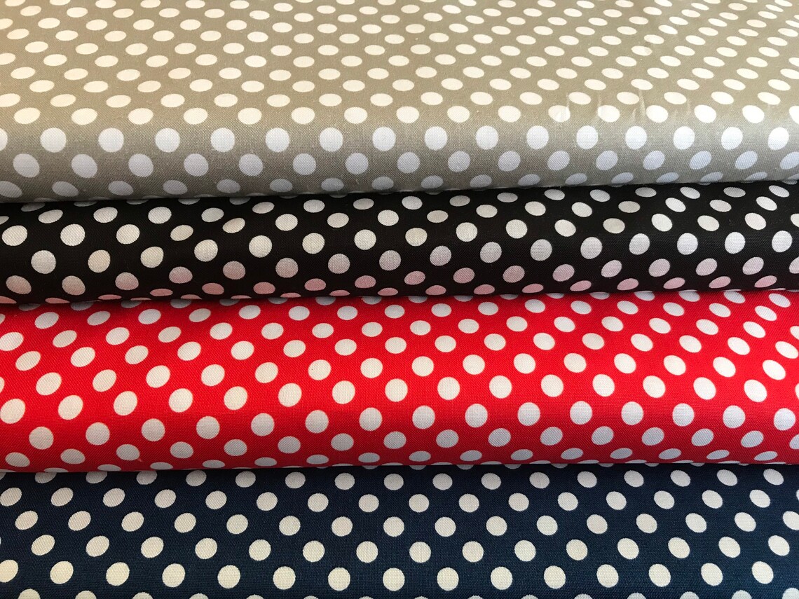 100% Cotton Polka Dot Dotty Spot Fabric. Quilting - Etsy