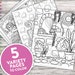 Printable Adult Coloring Pages Sample Pack A | Variety of Coloring ...