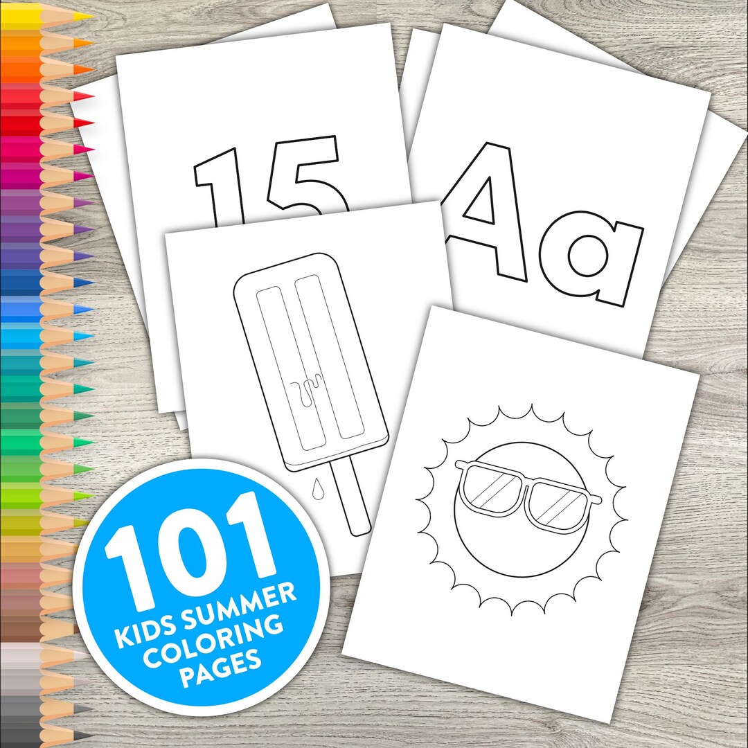 Kids' Preschool Summer Themed Coloring and Activity Pages | Printable ...