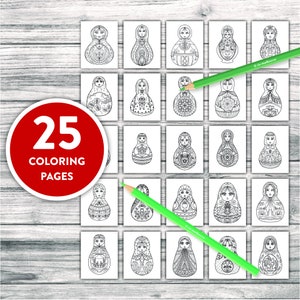 Printable Adult Coloring Pages Matryoshka Russian Nesting Doll Coloring ...